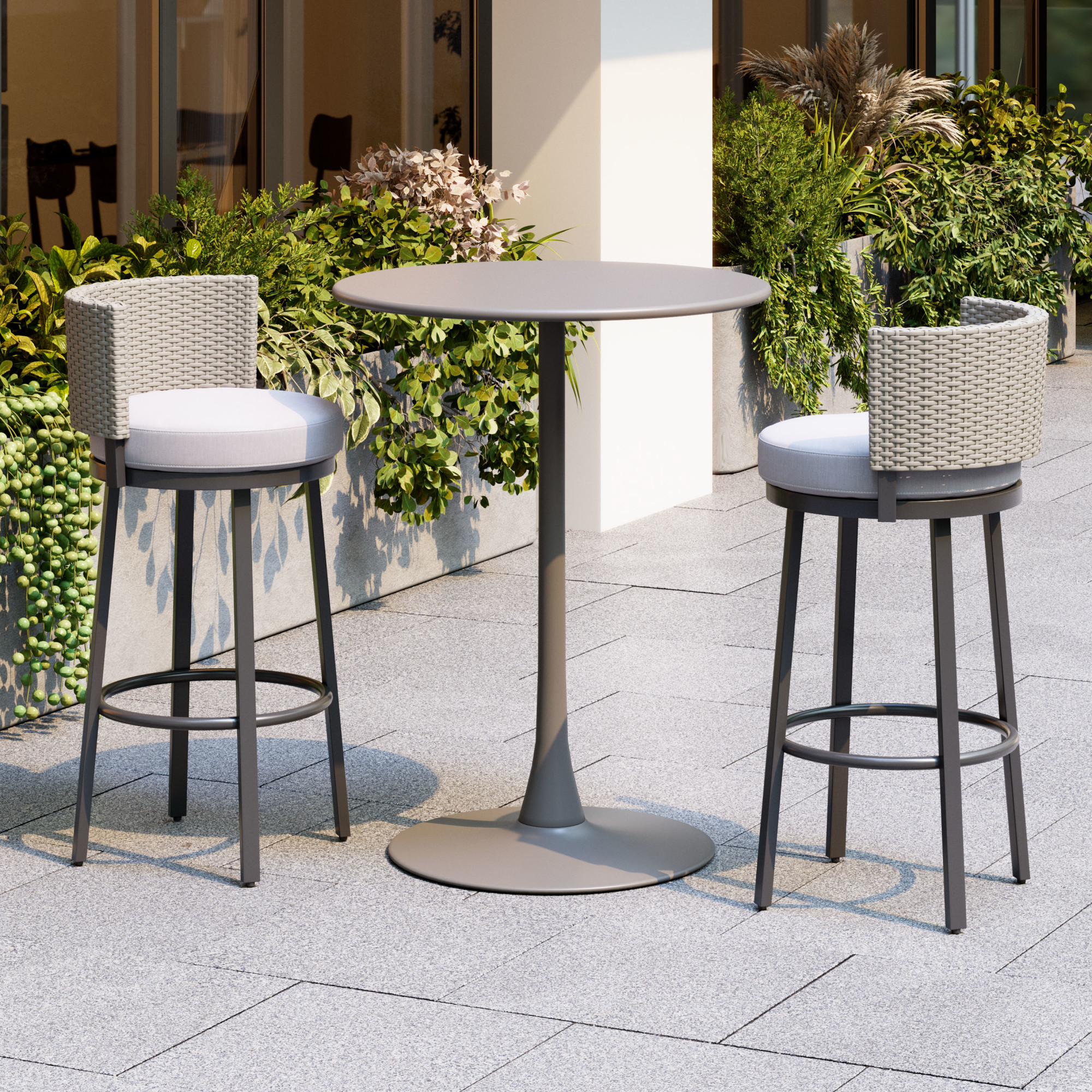 Soleil Bar Table Taupe - Walmart.com