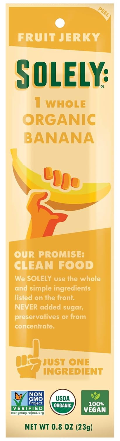 Solely Fruit 232963 1 Whole Organic Banana Fruit Jerky - Walmart.com