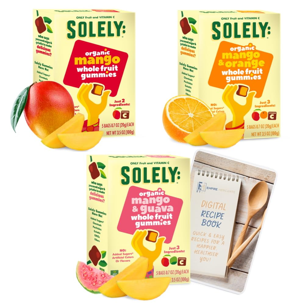 Solely Fruit Gummies Variety Pack of 3 Bundle with Empire Mercante ...