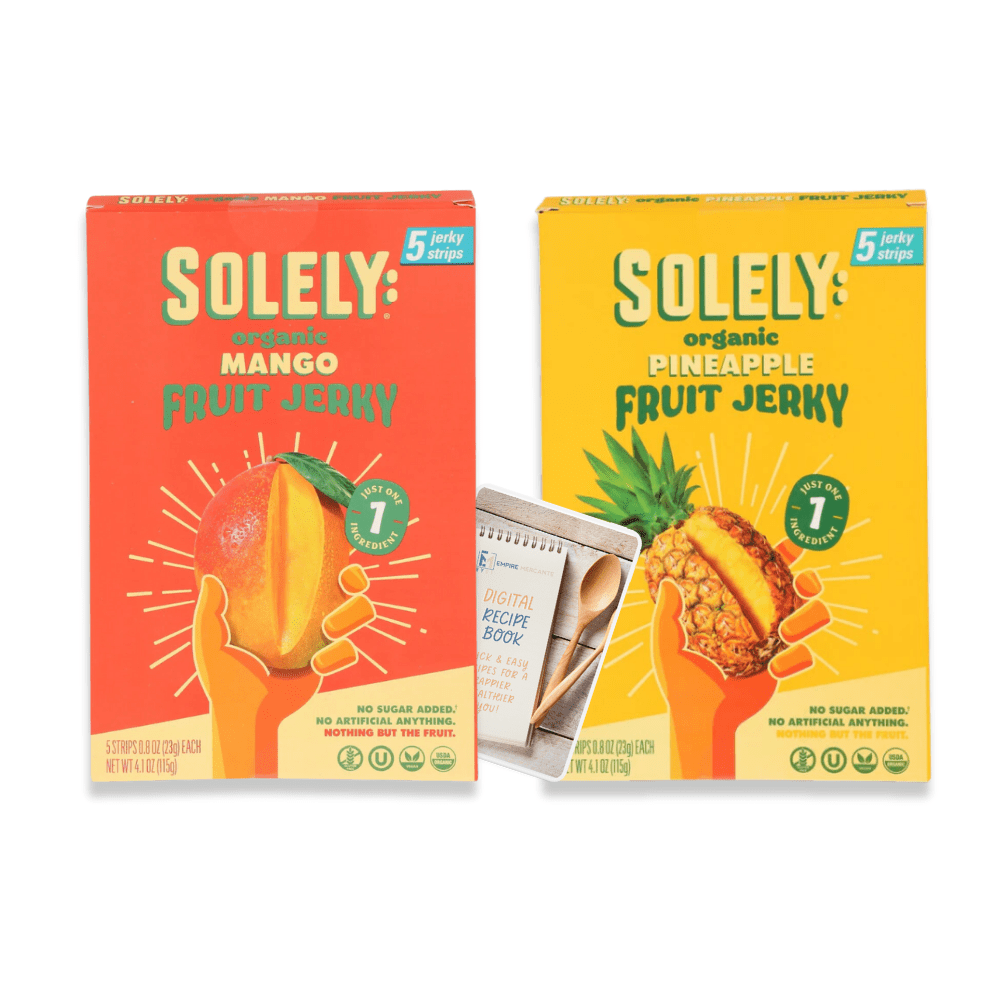 Solely Fruit Jerky Large Variety Pack of 2 Bundle with Empire Mercante ...