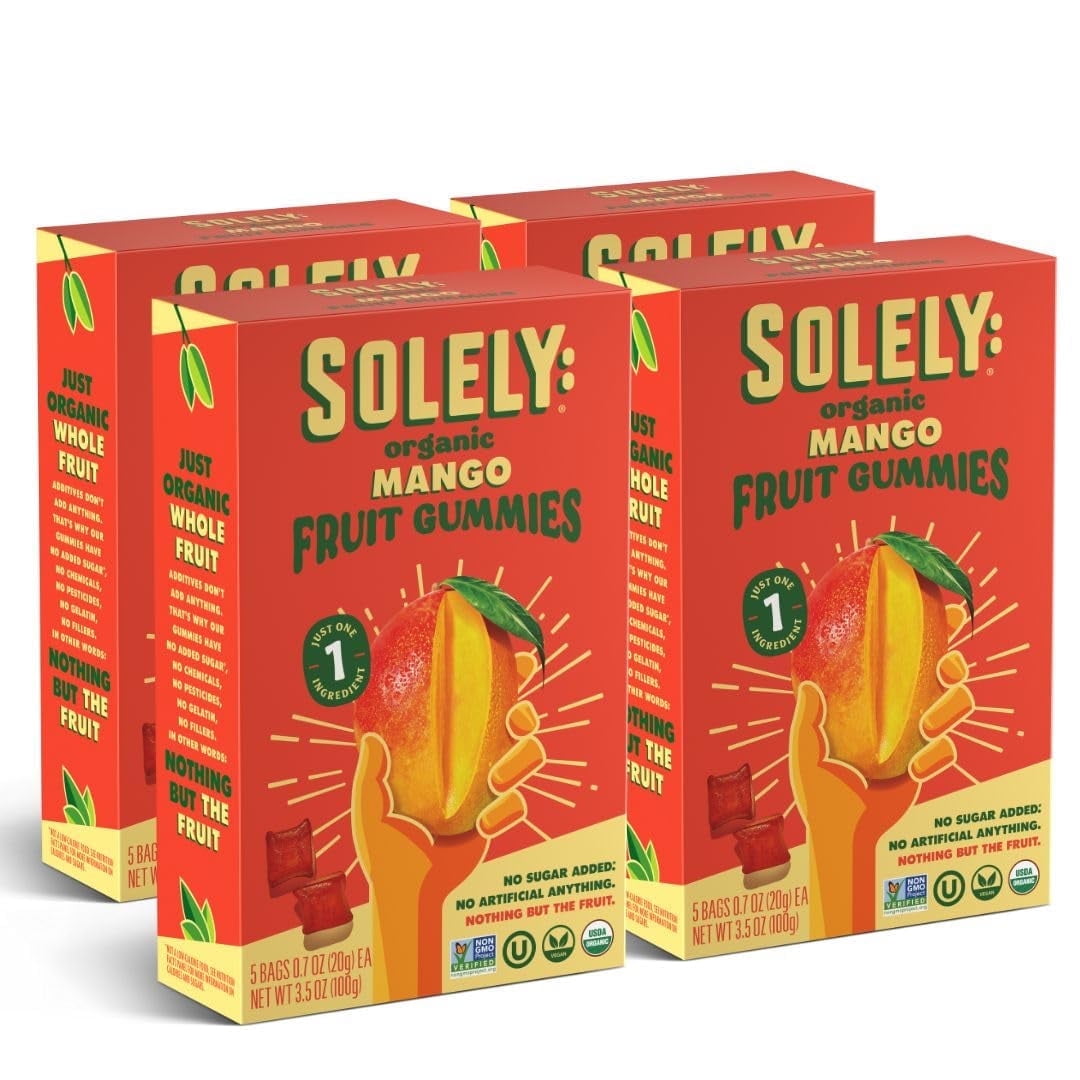 Solely Organic Mango Gummies, Tropical Flavor, 3.5 oz, 4 Pack - Walmart.com