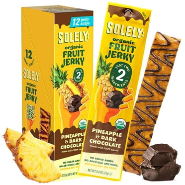 Solely Organic Pineapple Fruit Jerky - Organic Fruit Snack, Fruit Bar ...