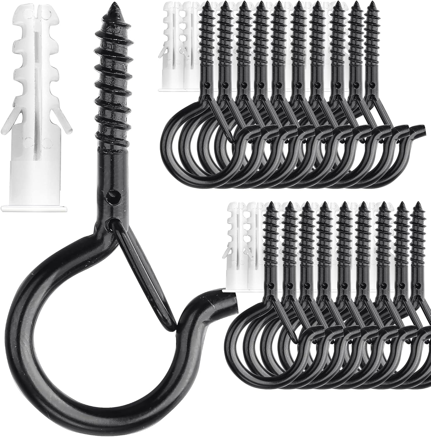 Solennerer 20 Pack Screw in Hooks for Hanging Lights Plants, 2.2 Inch ...