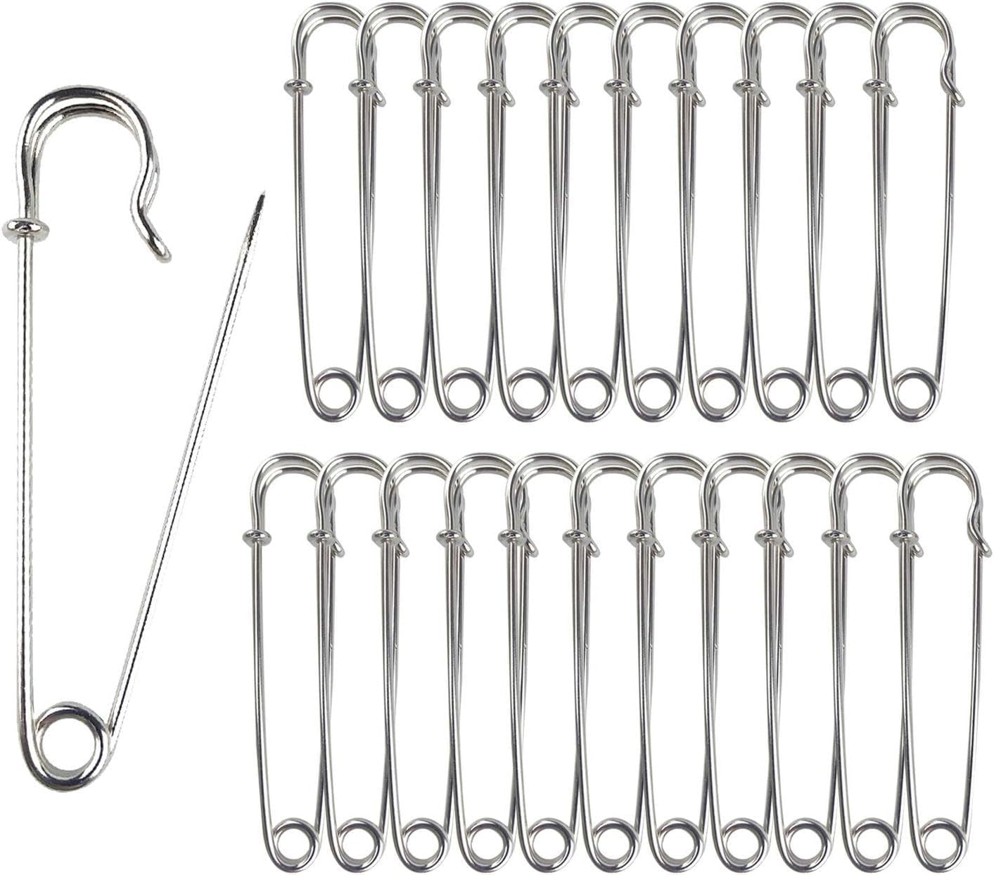 Solennerer Safety Pins Extra Large Heavy Duty - 30PCS 3Inch Blanket Pins, Strong & Sturdy Bulk ...