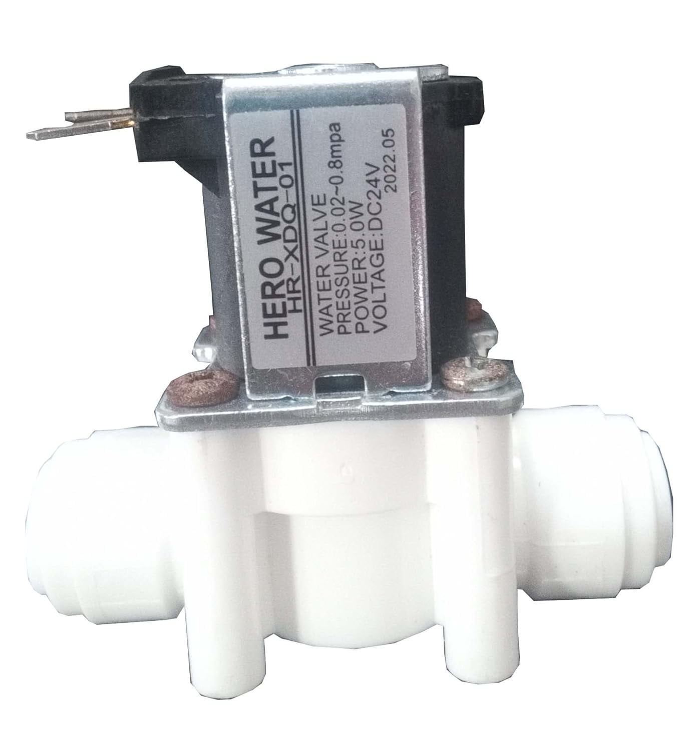 Solenoid Valve 24 Volt 38 Inch InletOutlet Quick Fit Type for 25 LPH50LPH100 LPH Reverse Osmosis ...