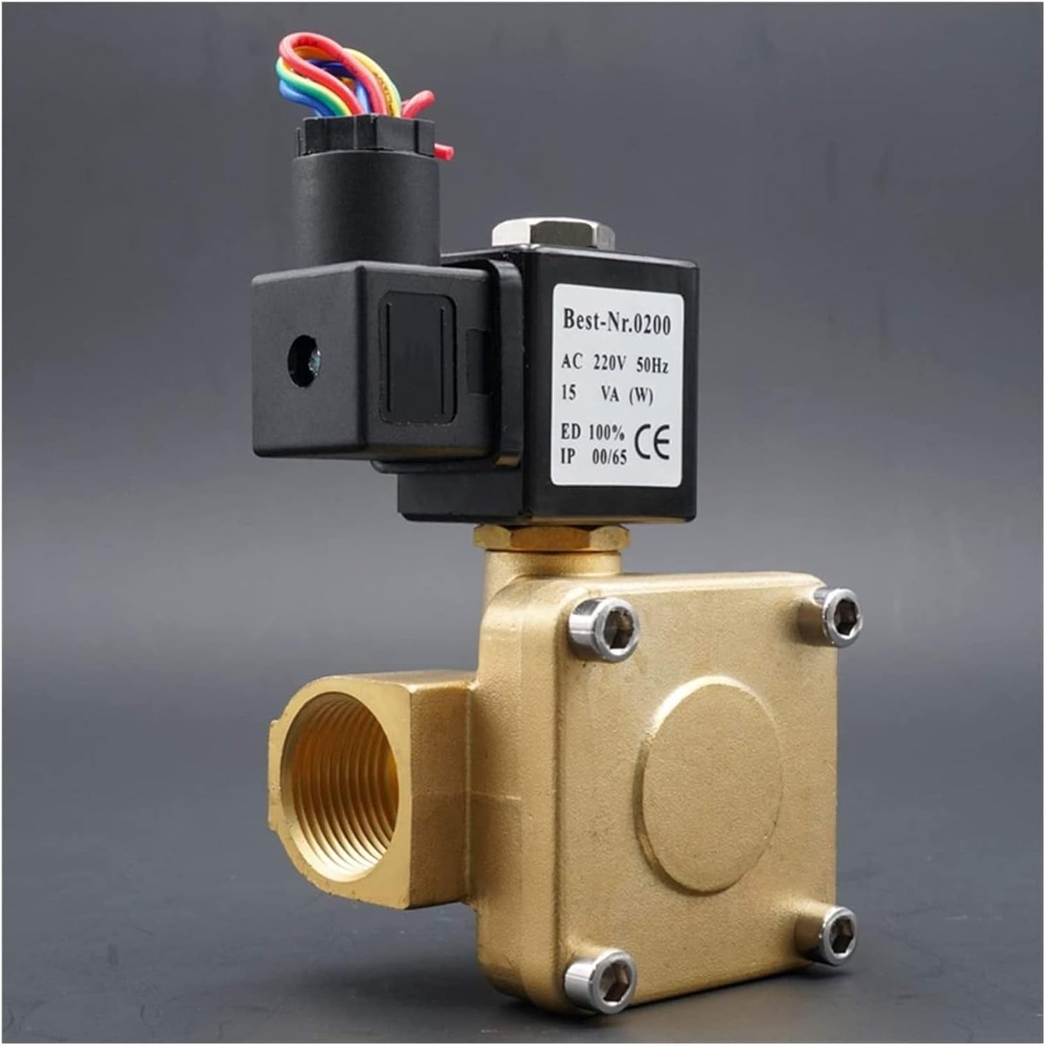 Solenoid Valve AC220V DC24V Water Valve Normally Closed/Open High Temperature Air Compressor ...