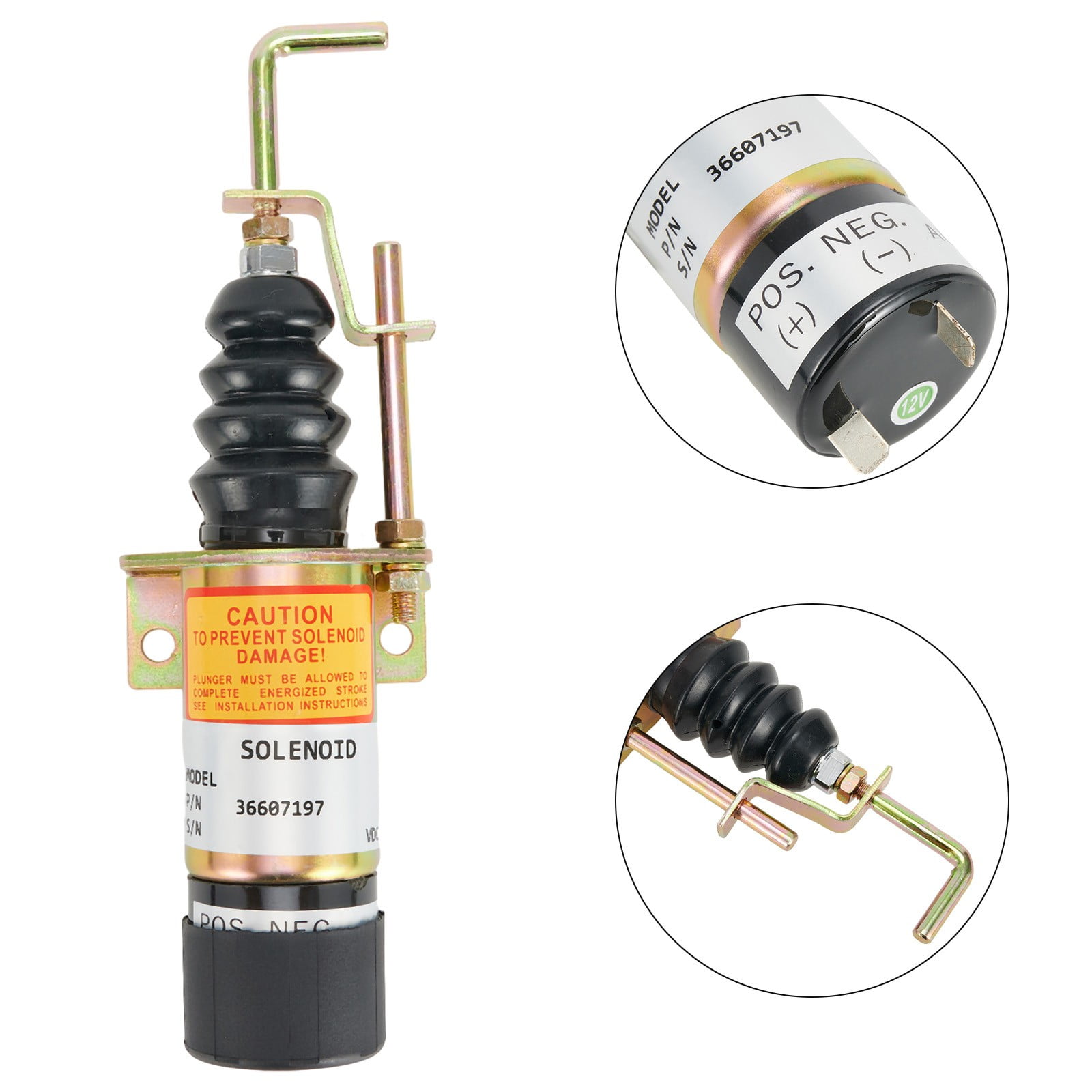 Solenoid Valve Fuel Cut-off Valve 366-07197 For Lister Petter SA-3405-T ...