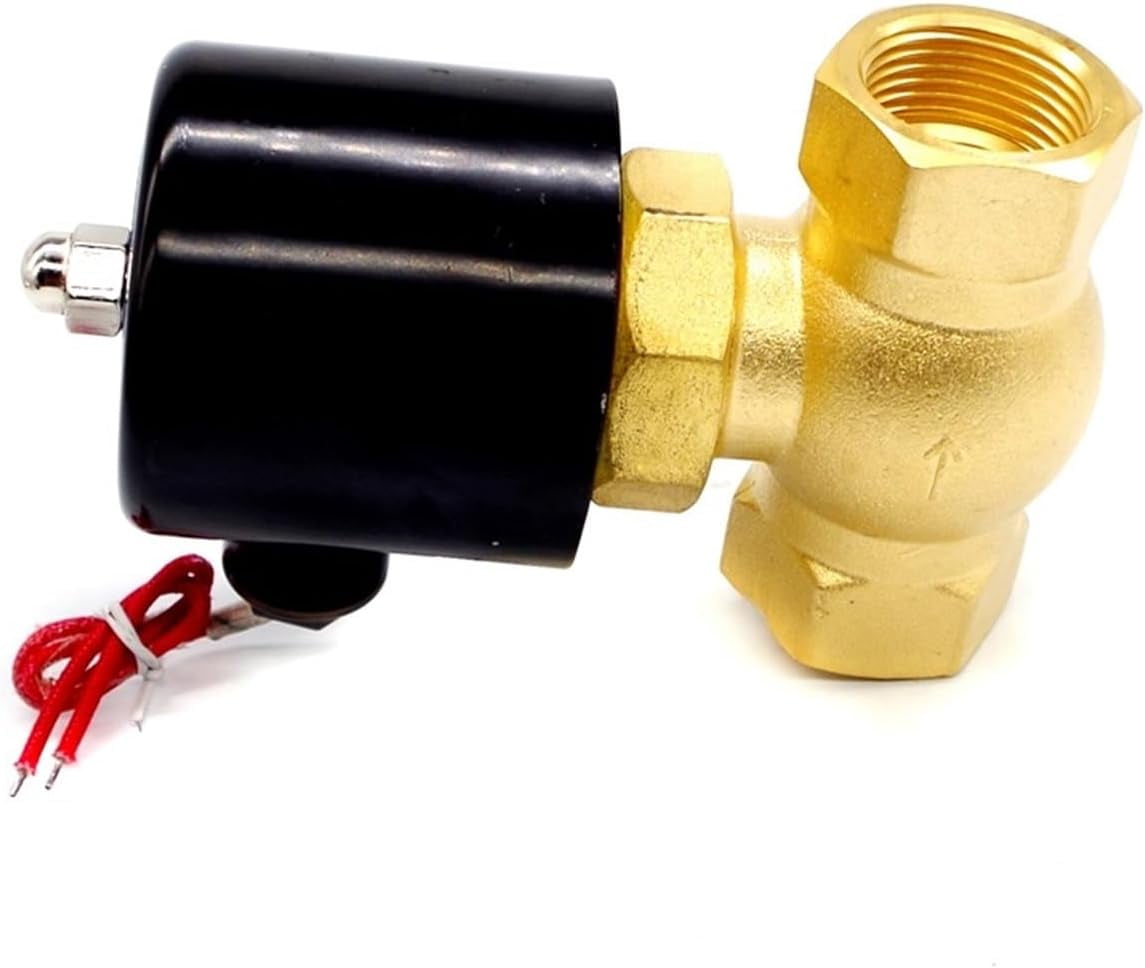Solenoid Valve,G1-1/4" 2-Way NC Brass Steam Solenoid Valve Hi-Temp Electric Magnetic Valve 1 ...