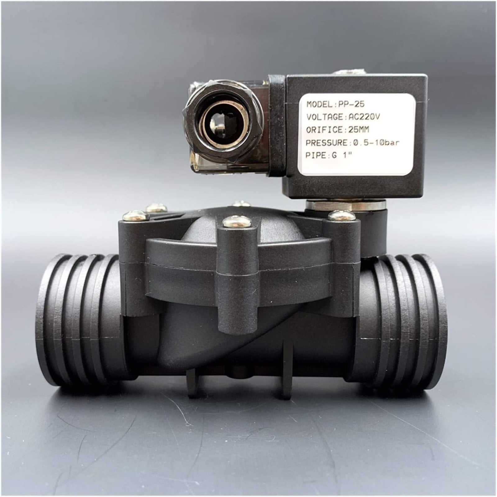 Solenoid Valve Water Valves 1/2 3/4 1 Inch Pilot Type Plastic Normally Closed 10bar AC220V DC12V ...