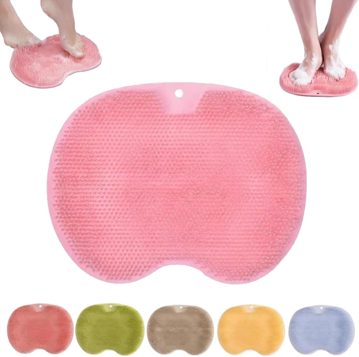 Solespa Hands-Free Silicone Foot Scrubber Mat, Shower Back and Foot ...