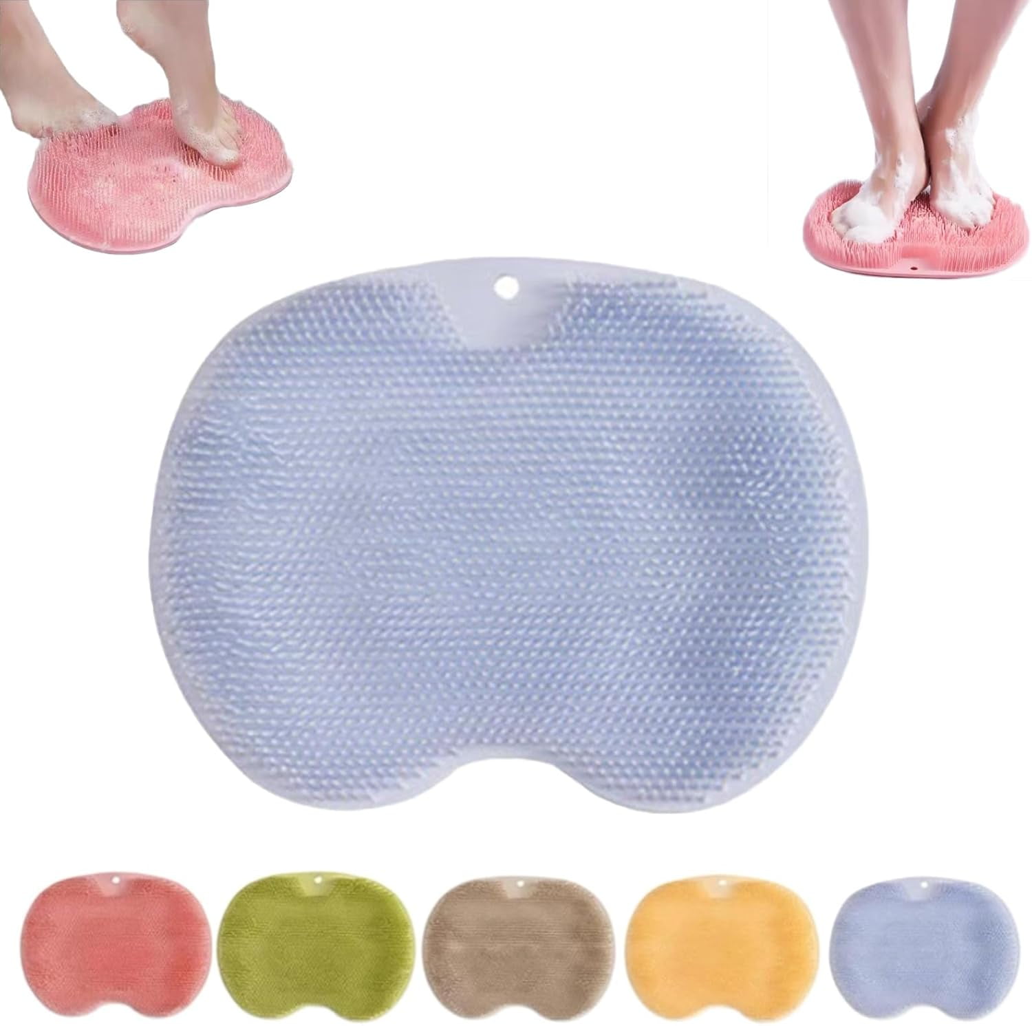 Solespa Hands-Free Silicone Foot Scrubber Mat, Shower Back and Foot ...