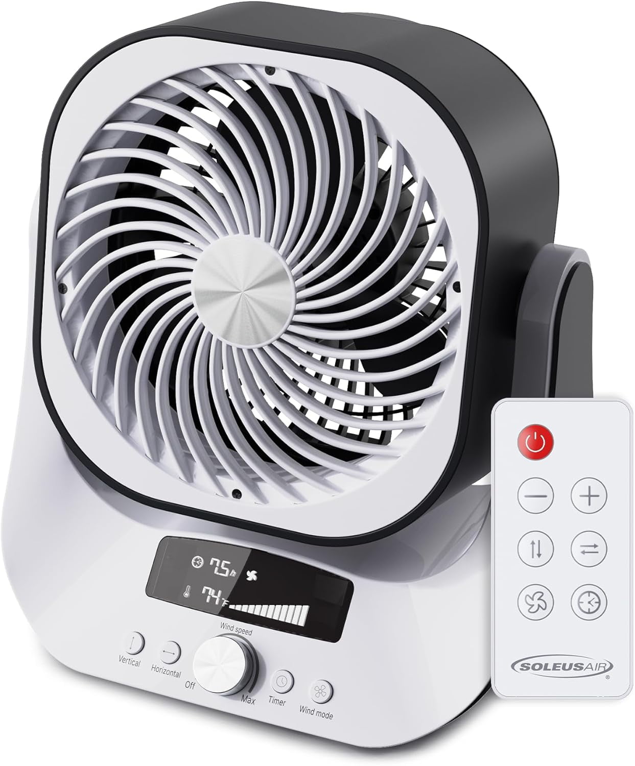 Soleus Air Circulator Fan with 12 Fan Speeds, Automatic 2-Way ...