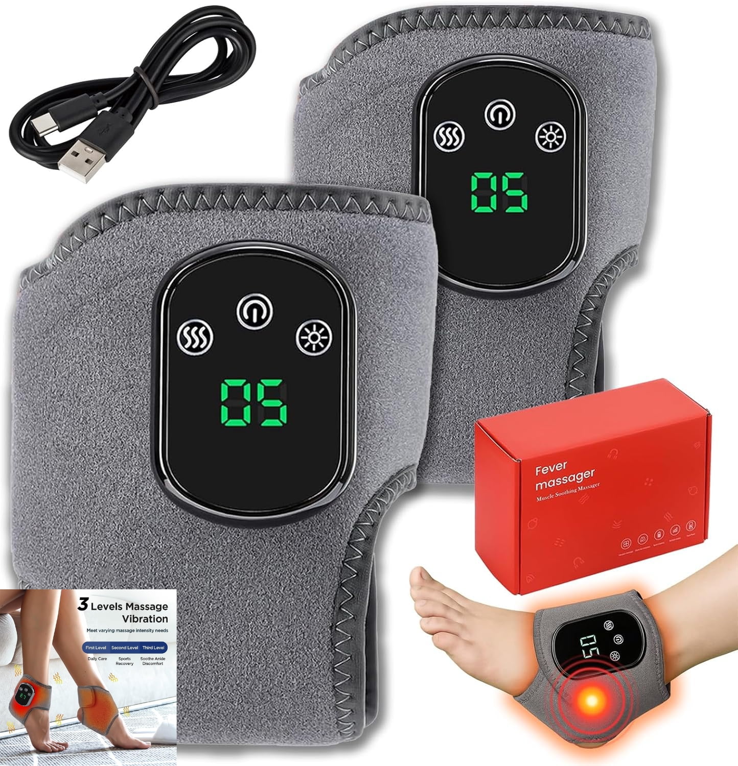 Soleva Foot Massager, Cordless Naxir Foot Revive Massager, Heated Feet ...