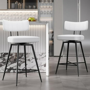 HomeZeer Swivel Counter Height Bar Stools Set of 4, 24 Inch Modern ...