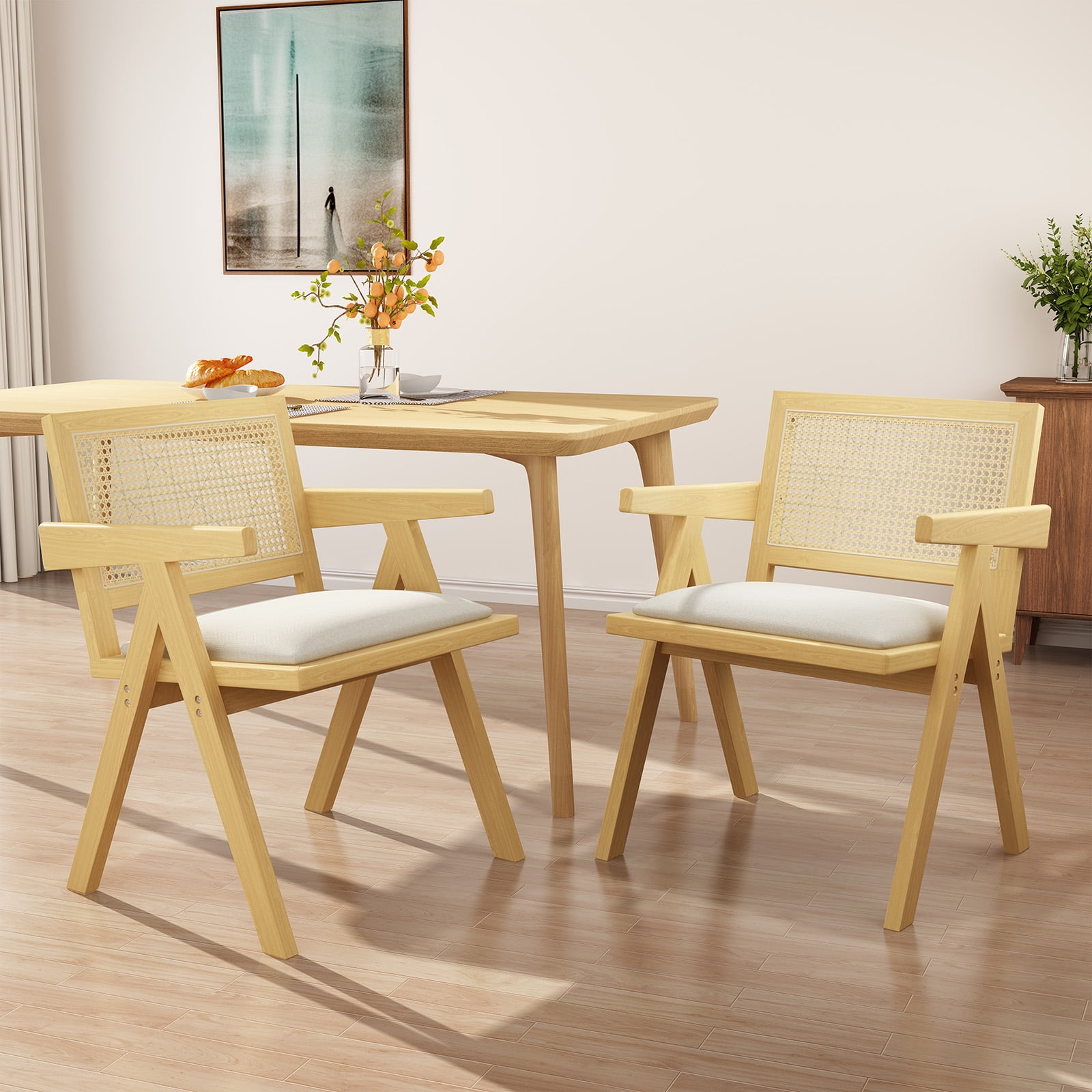 Solfway Modern Dining Chair, Cushioned Dining Chair with Backrest ...