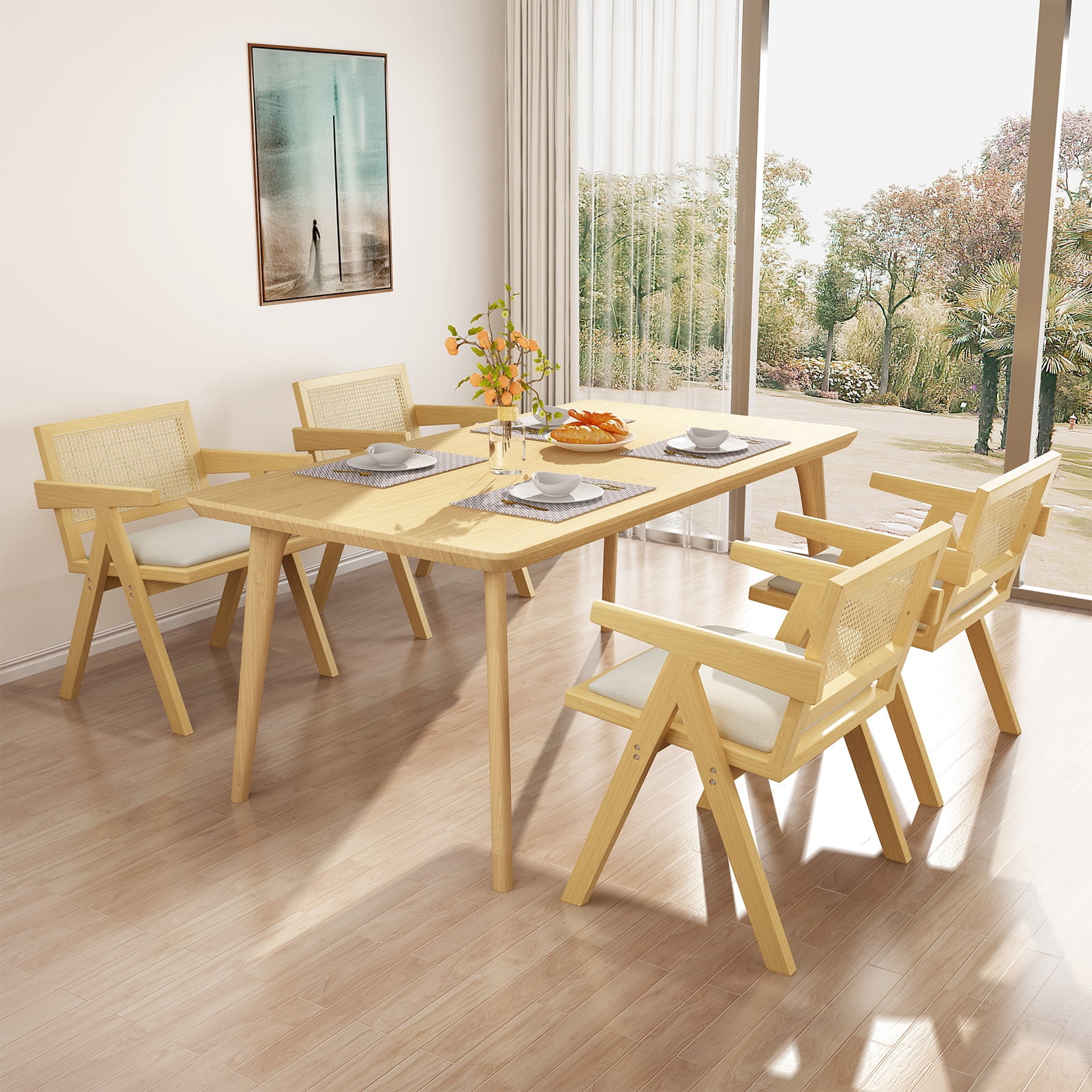 Solfway Modern Dining Chair, Cushioned Dining Chair with Backrest ...