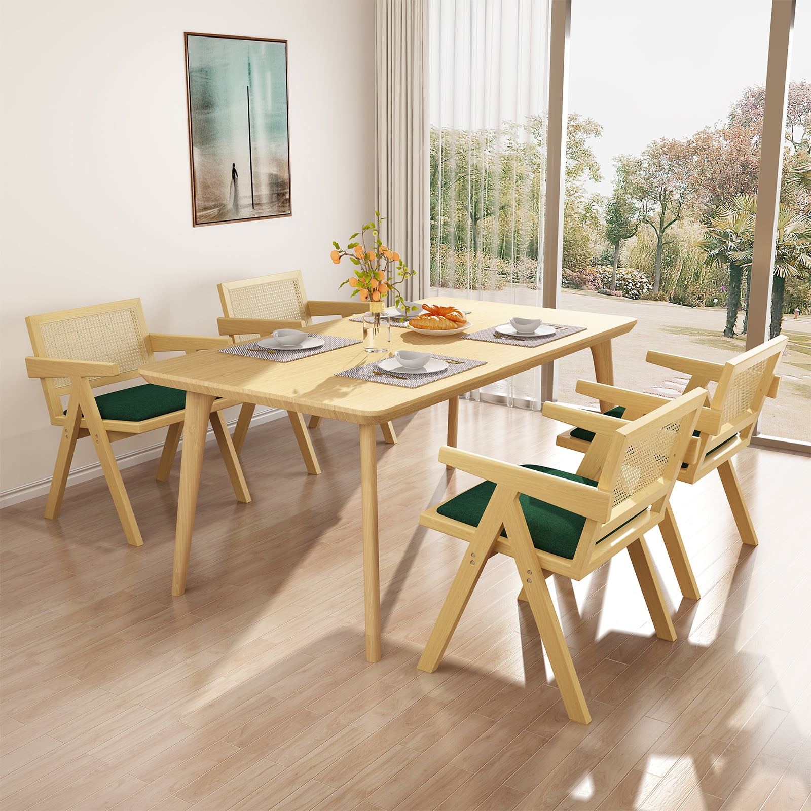 Solfway Modern Dining Chair, Cushioned Dining Chair with Backrest ...