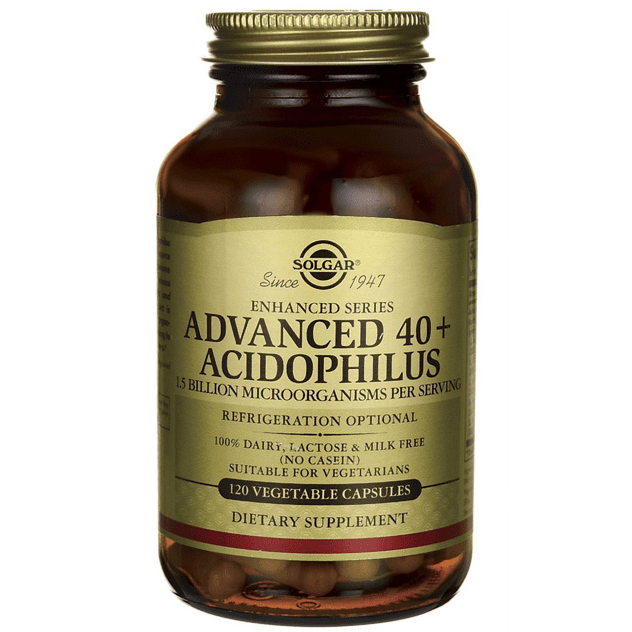 Solgar Advanced 40+ Acidophilus Vegetable Capsules, 120 Ct - Walmart.com