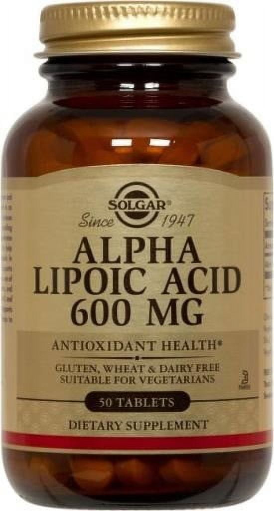 Solgar Alpha Lipoc Acid 600 mg - 50 Tablets - Walmart.com