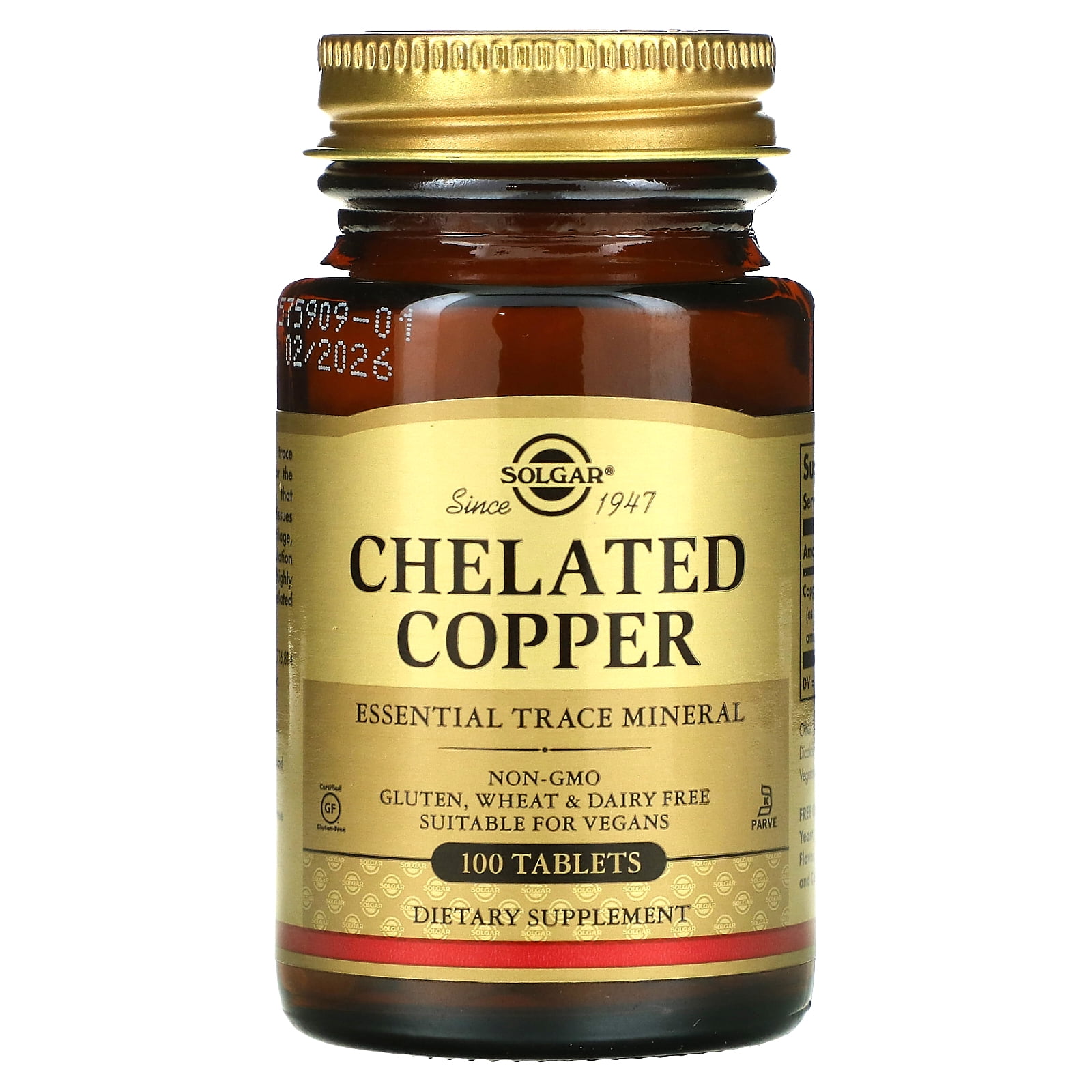 Solgar Supplement - Chelated Copper, Essential for Collagen Formation ...