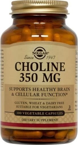 Solgar Choline 350 mg Vegetable Capsules, 100 Ct - Walmart.com