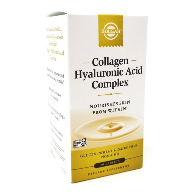 Solgar Skin Nourishing Collagen Hyaluronic Acid Complex Dietary Supplement, 30 Tablets - Walmart.com