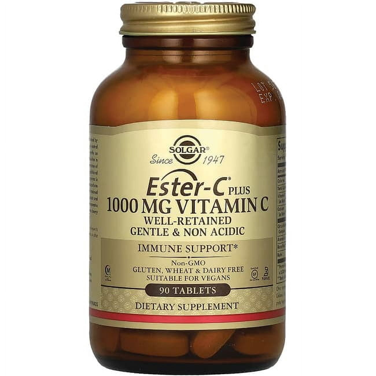 Solgar - Ester-C Plus, pH Neutral Vitamin C 1000 mg, Non Acidic, Gluten ...