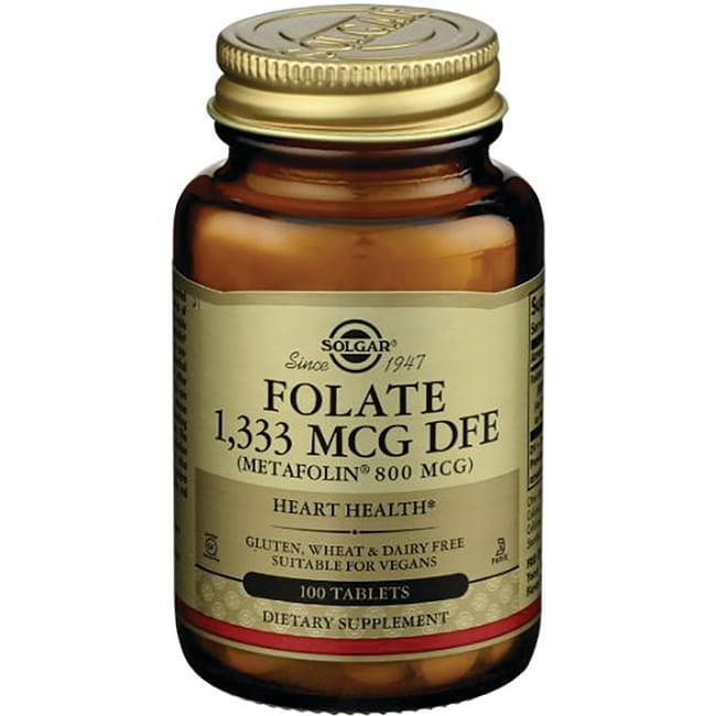Solgar Folate 1,333 MCG DFE (Metafolin® 800 mcg) Tablets - 100 ct - Walmart.com
