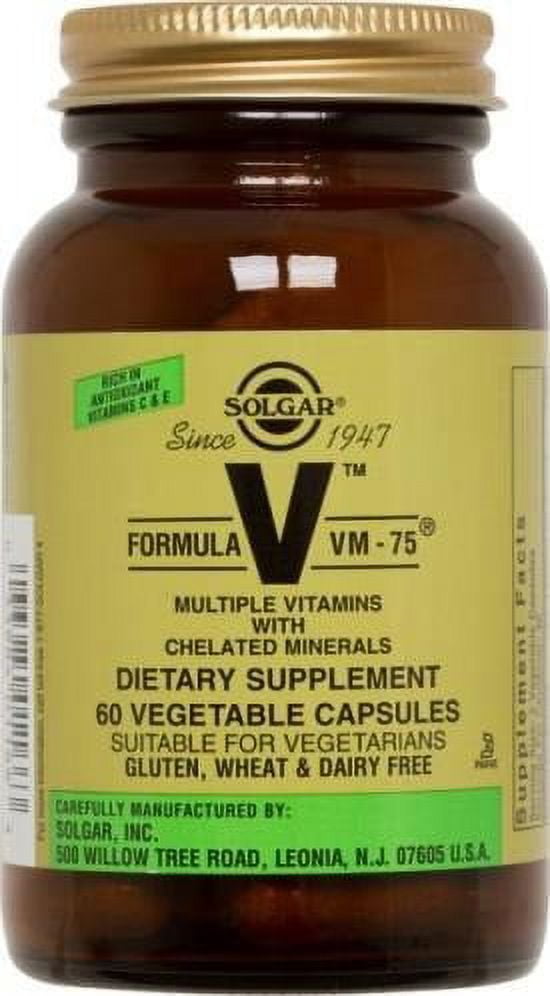 Solgar Formula VM-75 60 Vegetable Capsules - Walmart.com
