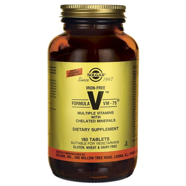 Solgar Formula VM-75 Iron-Free 180 Tablets - Walmart.com