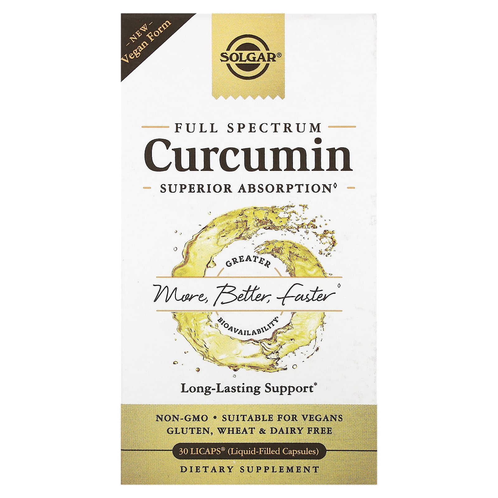Solgar Full Spectrum Curcumin 30 Softgels Supports Joint Brain Immune ...