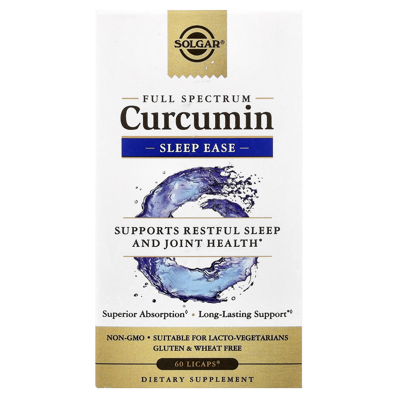Solgar Full Spectrum Curcumin Sleep Ease 60ct, Turmeric Anti ...