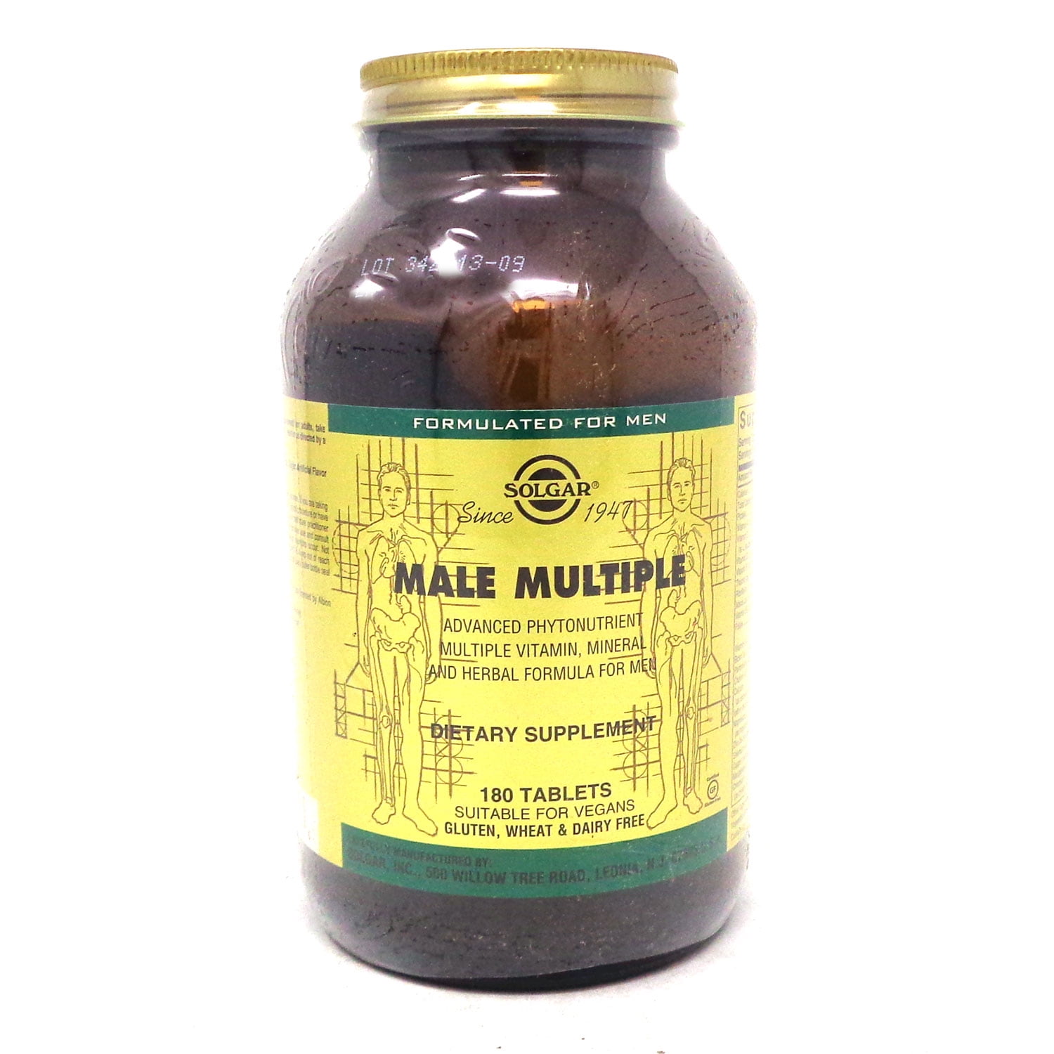 Solgar Advanced Male Multiple - 180 Tablets with Niacin, Selenium ...