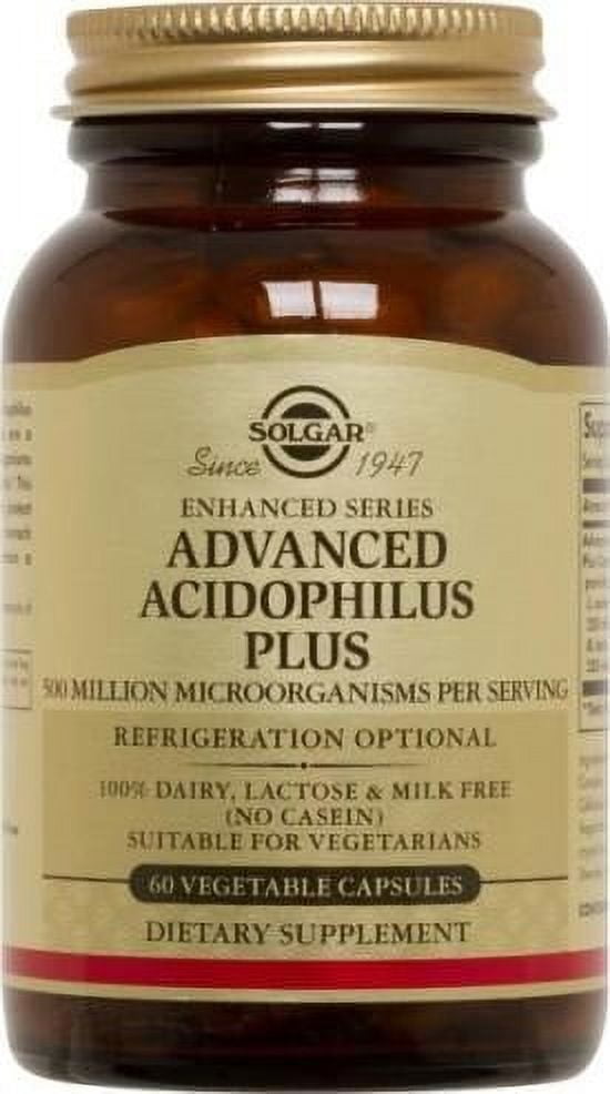 Solgar Probiotics Advanced Acidophilus Plus 500 million - 60 Vegetable ...