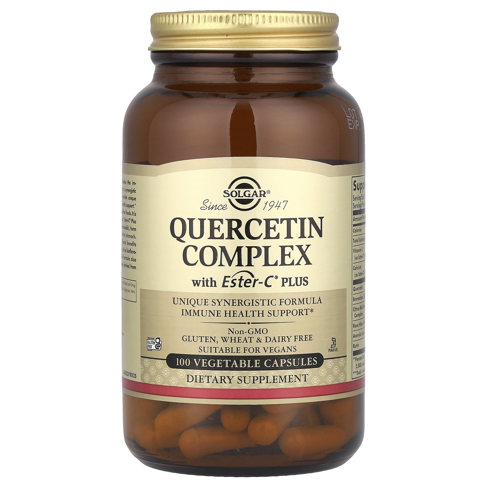 Solgar Quercetin Complex, 100 Vegetable Capsules, Antioxidant and ...