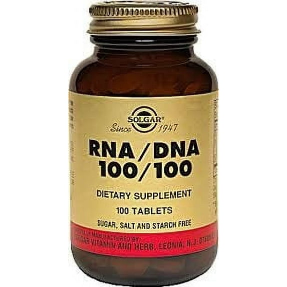 Solgar RNA DNA Tablets 100 mg - 100 Tablets - Walmart.com