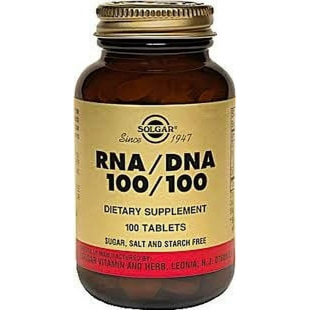 Solgar RNA DNA Tablets 100 mg - 100 Tablets - Walmart.com