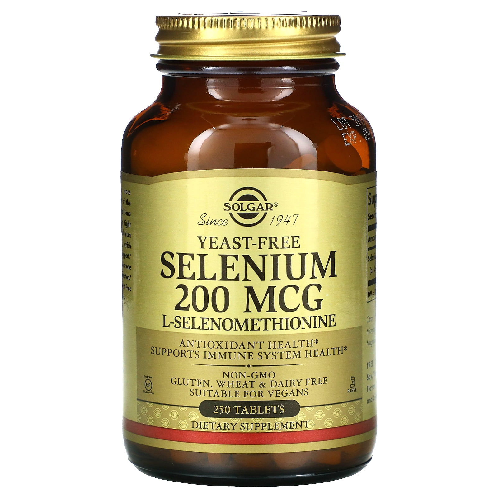 Solgar - Selenium 200 mcg. - 250 Tablets Formerly Seleno 6 - Walmart.com