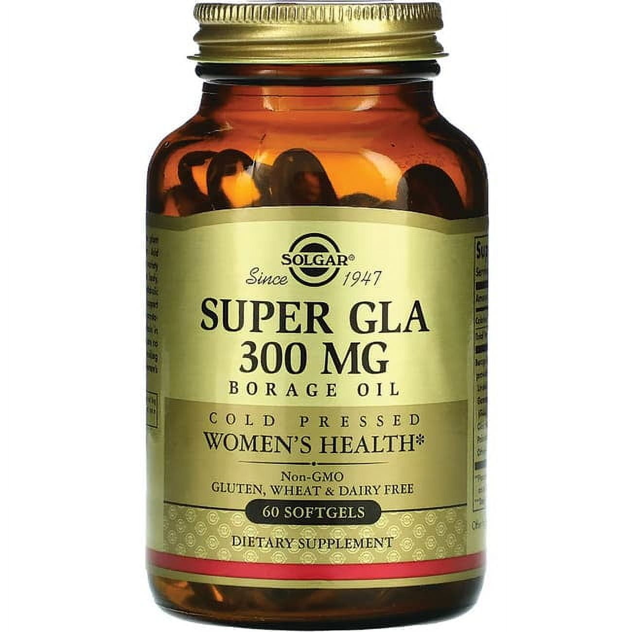 Solgar Super Gla 300 mg Borage Oil, 60 Sgels, Supports Immune & Nervous ...