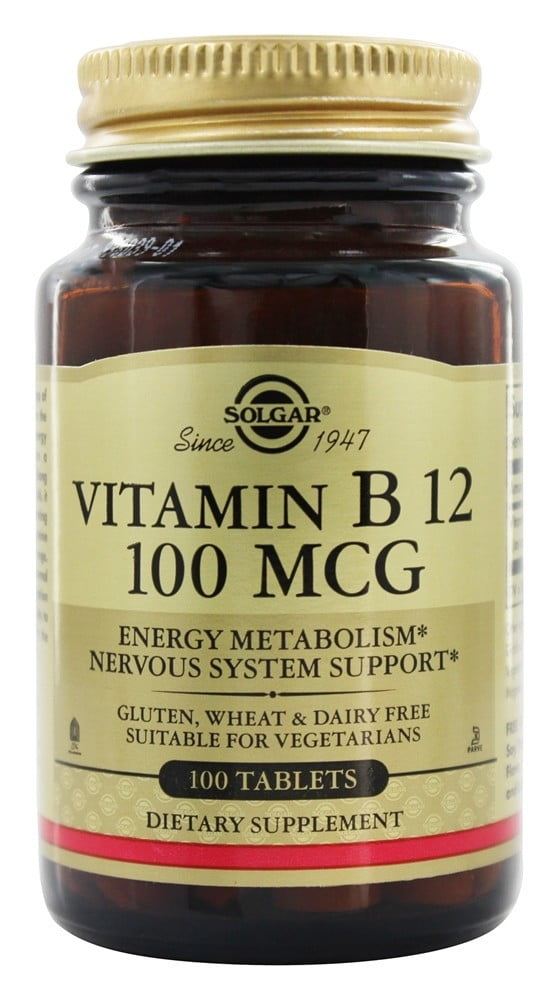 Solgar Vitamin B-12 100mcg Tablets, Supports Heart Health, Energy ...