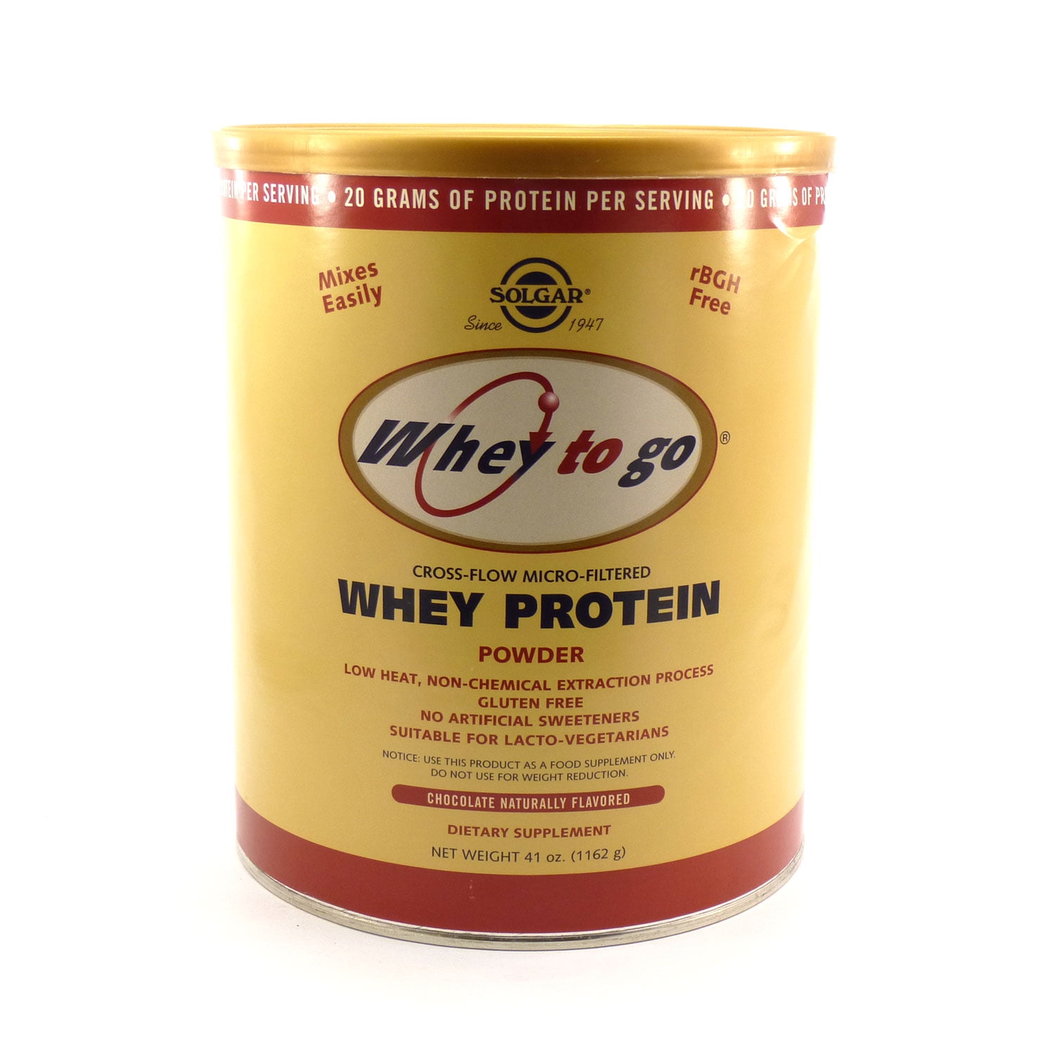 Solgar Whey To Go Protein Powder Natural Chocolate Cocoa Bean Flavor ...