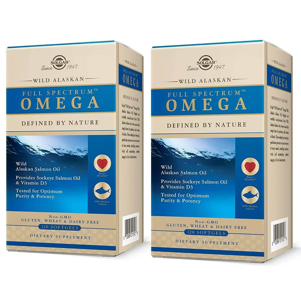 Solgar Wild Alaskan Full Spectrum Omega (120 Softgels) - 2 Bottles ...