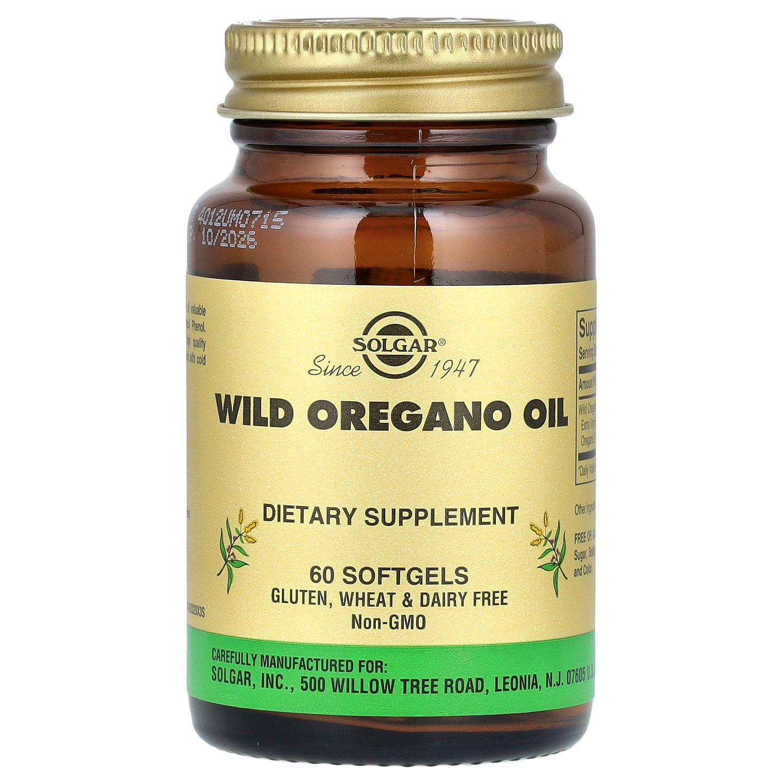 Solgar Supplement - Wild Oregano Oil Gel Caps, 60 Softgels - Walmart.com