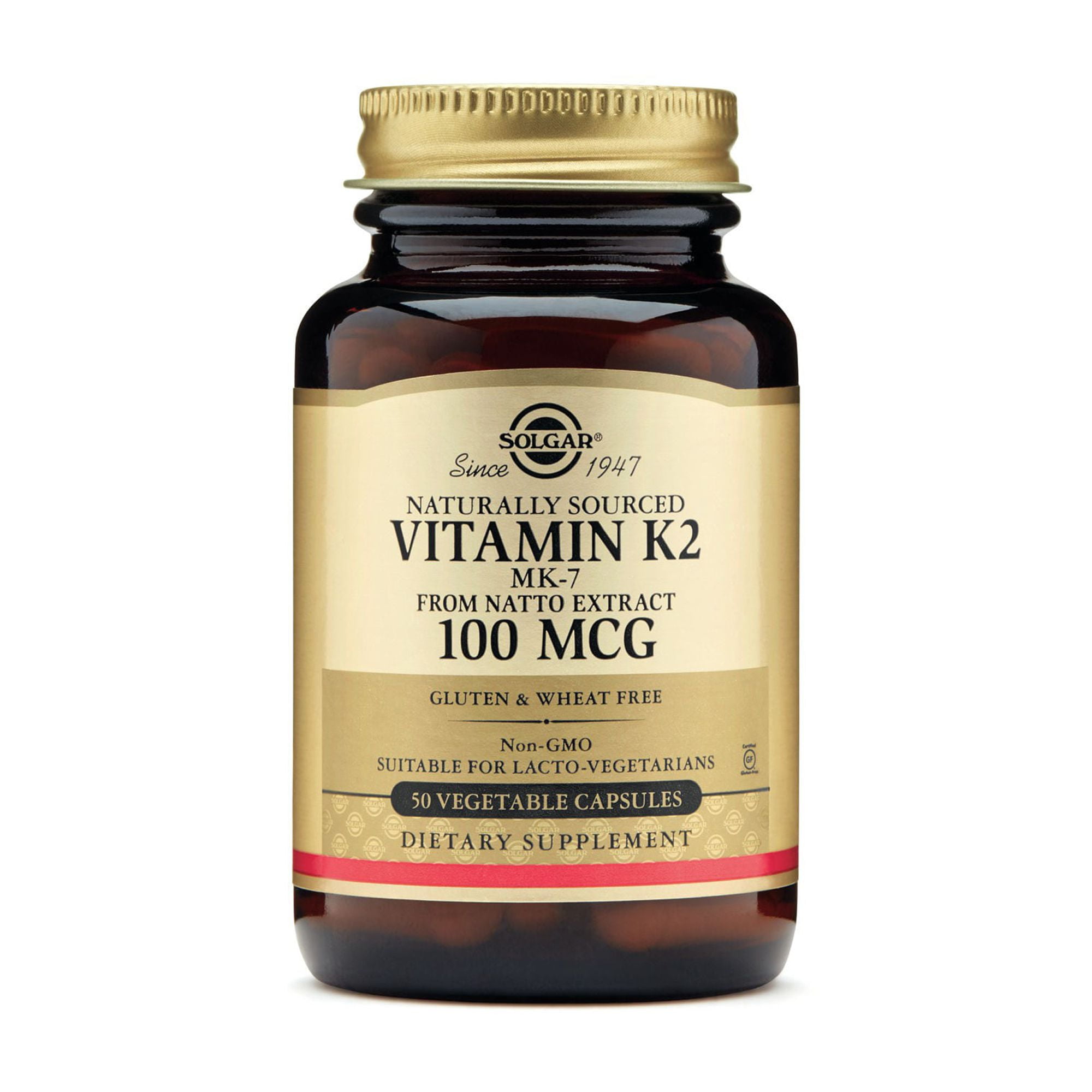 Solgar vitamin k2 100 mcg - 50 vegetable capsules - Walmart.com