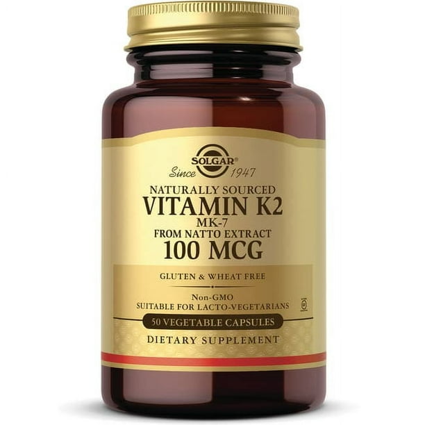 Solgar vitamin k2 100 mcg - 50 vegetable capsules - Walmart Business ...