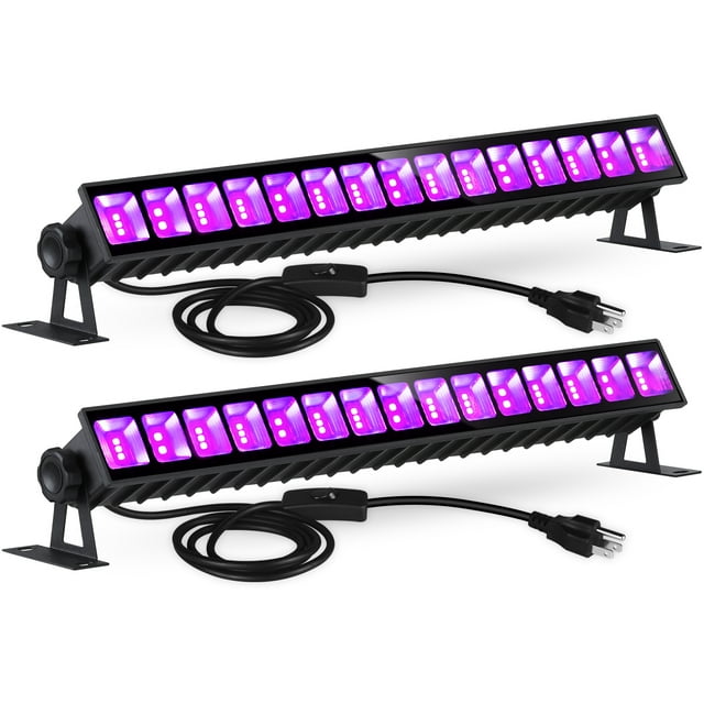 Solhice 36W LED Black Light Bar, Party UV Lights, Beam 24x24ft with 120 ...