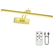 Westek 8 Inch LED Satin Gold Swivel Picture Light with Remote Control ...
