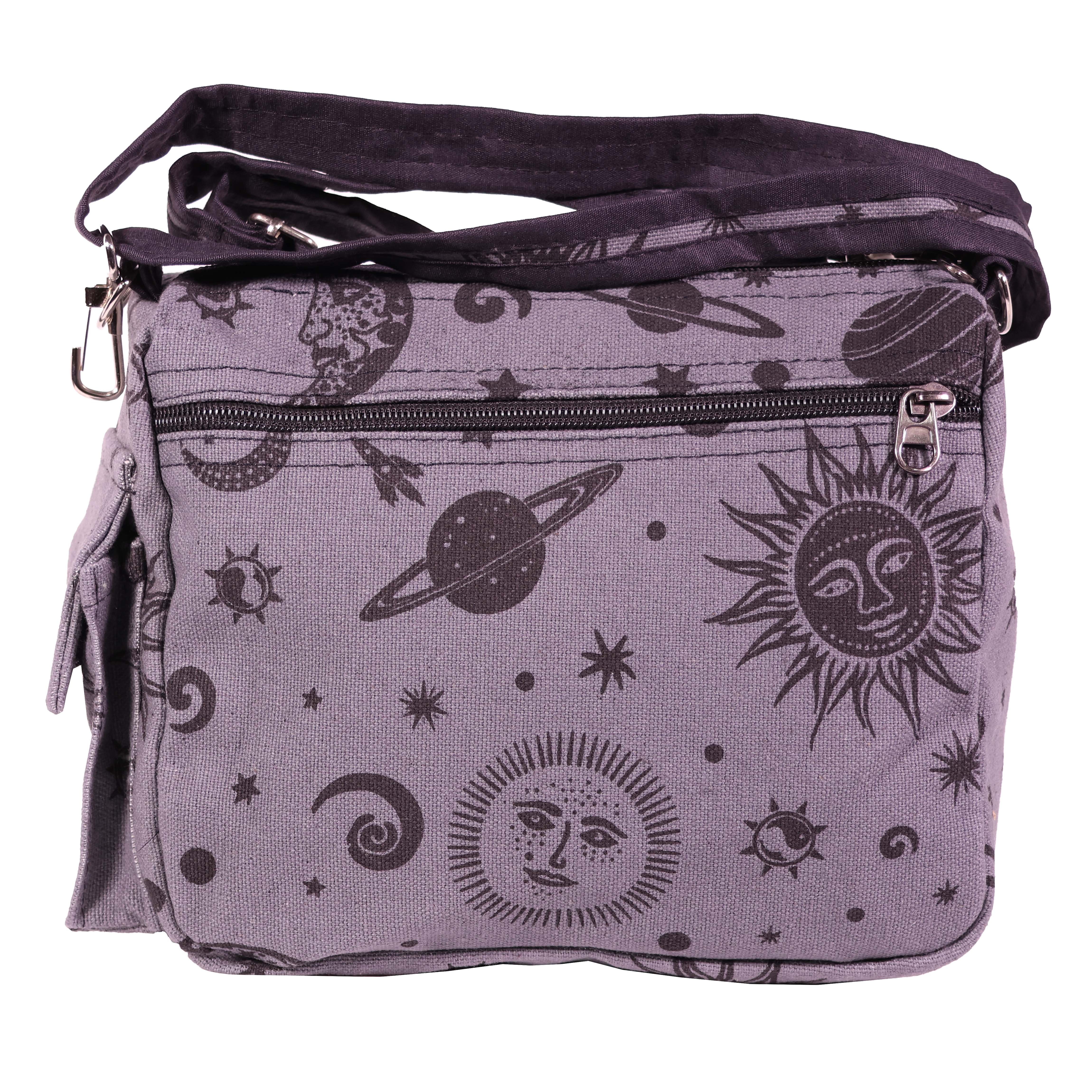 SoliVisk Sun Moon and Stars Small Cosmic Crossbody Shoulder Bag Grey ...