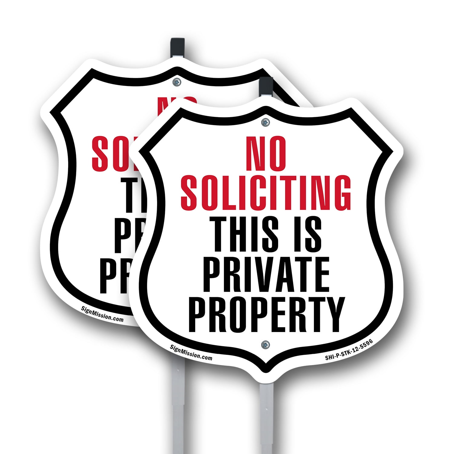 No Soliciting This Is Private Property (2 Pack) 12 inch X 12 inch ...