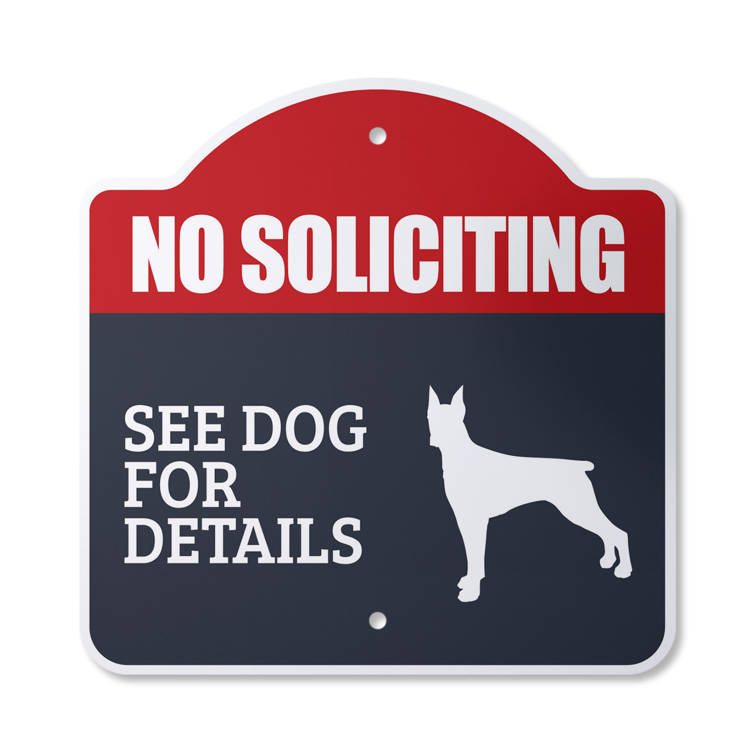 No Soliciting See Dog For Details 10” x 10” Sign | Indoor/Outdoor ...